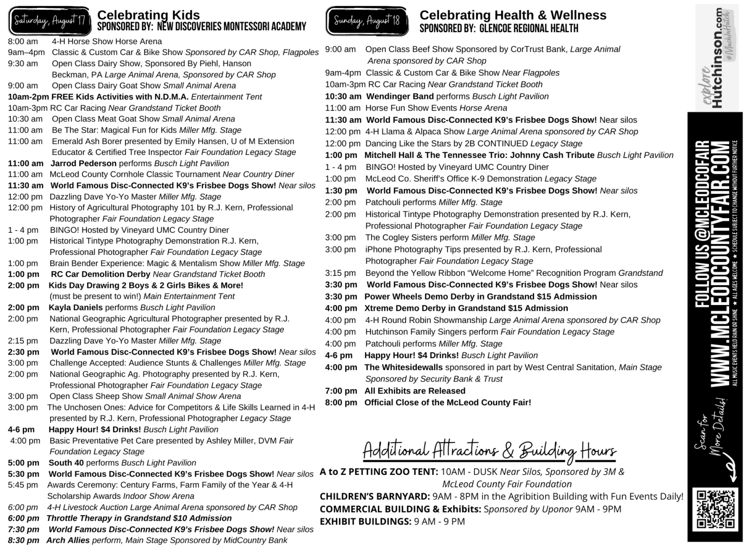 Fair Schedule - McLeod County Fair